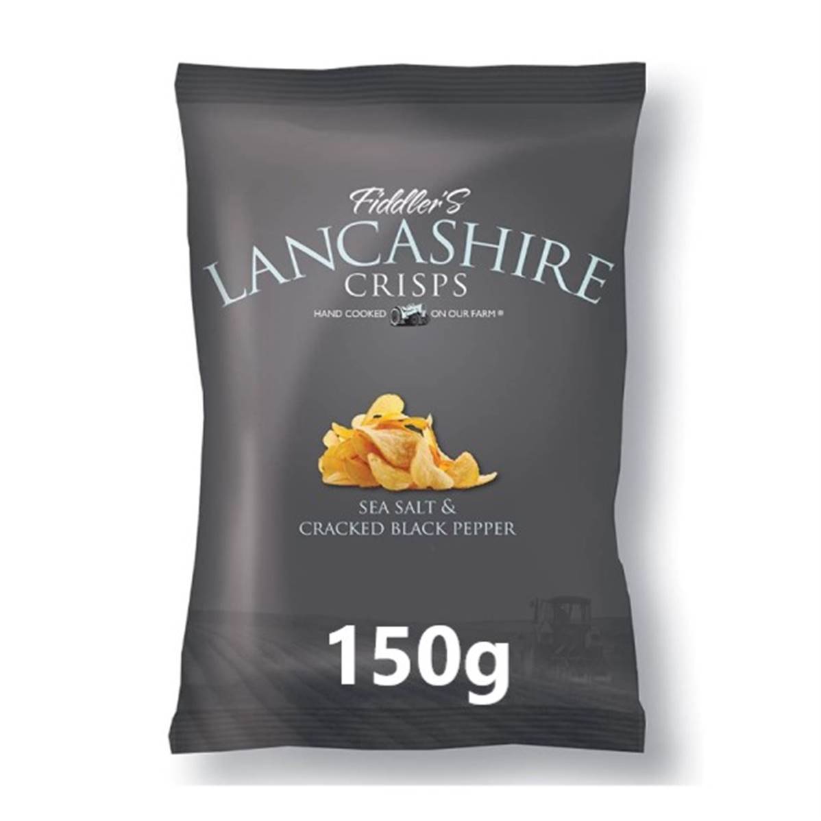 Fiddler's Hand-Cooked Crisps - Sea Salt & Black Pepper - Sharing Bag